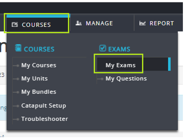 Create a New Exam – Vasto Software