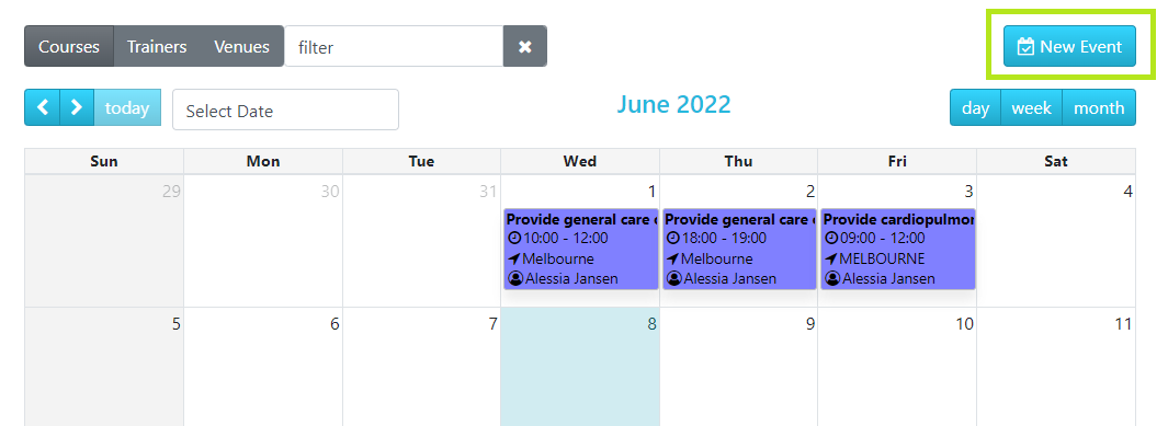 Add a New Timetable Item – Vasto Software