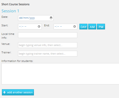 Timetable Setup - Add Details on Page 1 – Vasto Software
