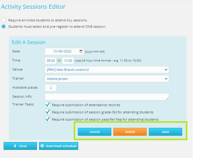 Creating Practical Sessions (6 or More Sessions) – Vasto Software