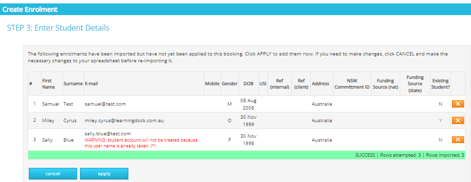 Admin Enrolment - Bulk Enrolment – Vasto Software