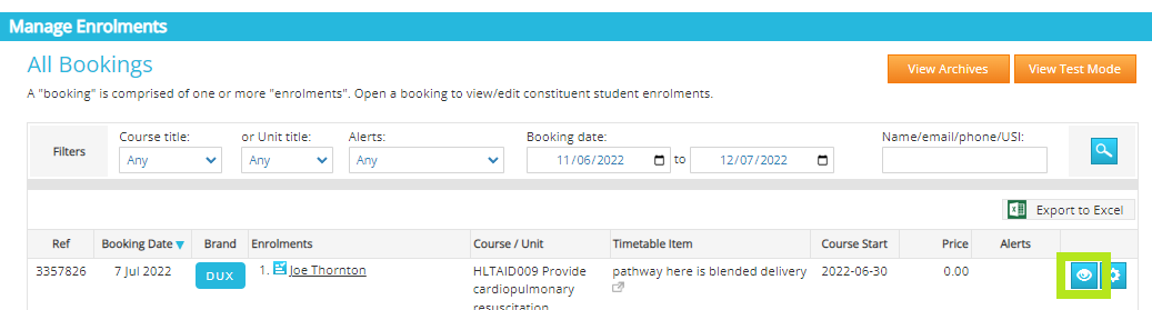 Booking Editor – Vasto Software