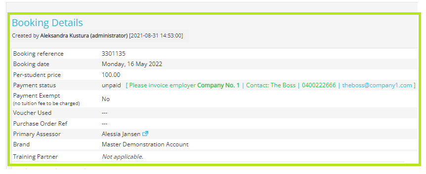 Booking Editor – Vasto Software