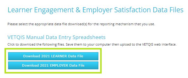 Download AQTF Survey Data – Vasto Software